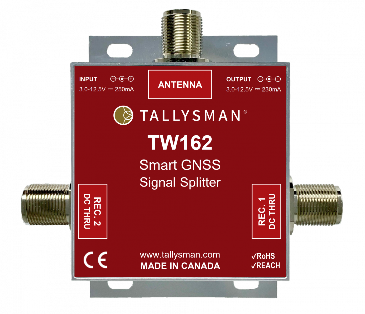 tw165-1-to-4-port-smart-power-gnss-signal-splitter-10-db-gain